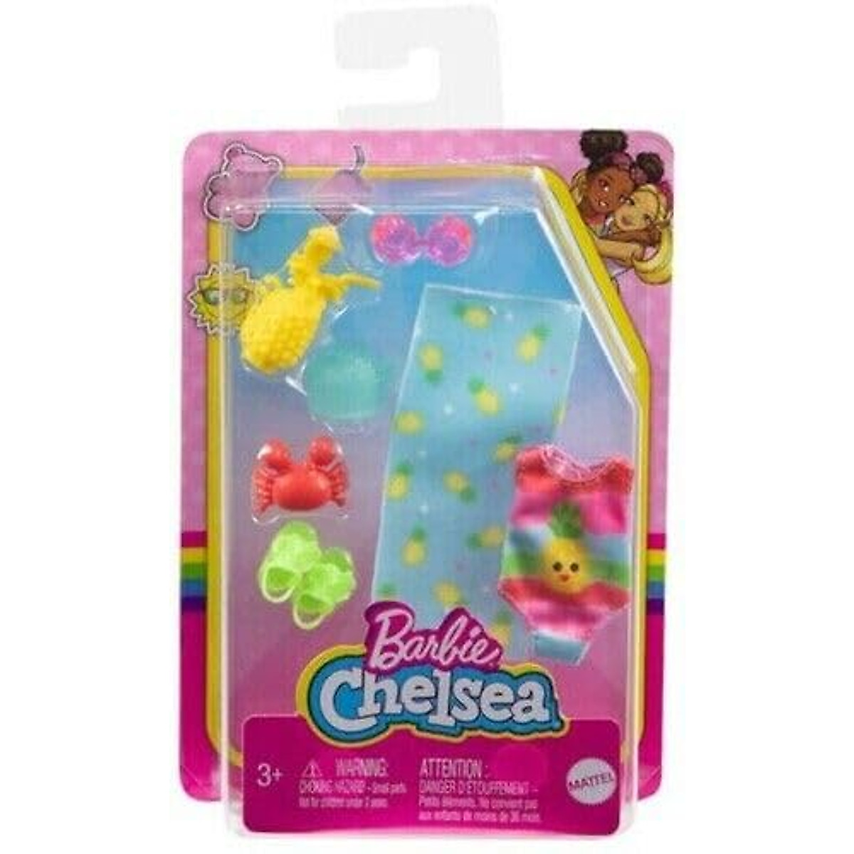 Barbie Chelsea Beach and Tea Party Accessory Fashion Pack Bundle (Pack of 2)