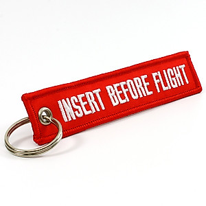 Rotary13B1 INSERT BEFORE FLIGHT Keychain - Red