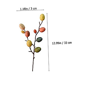 Garneck 5 Egg Decoration Easter Egg Tree Branches Flower Pick Easter Egg Flower Picks Cake Decor Easter Wreath Decoration DIY Easter DIY Crafts Egg Mini Plant pots spot Foam Party Supplies