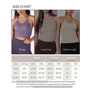 ASLABCREW Women's Crop 4 Piece Seamless Ribbed Camisole Strappy Cropped Tank Tops, Mushroom+Clay+Brunette+Wine, Medium/Large