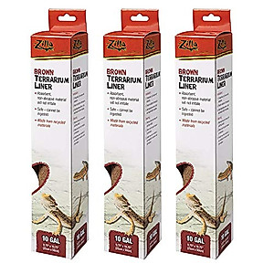 Zilla Terrarium Liner in Brown [Set of 3] Size: 10 Gallons