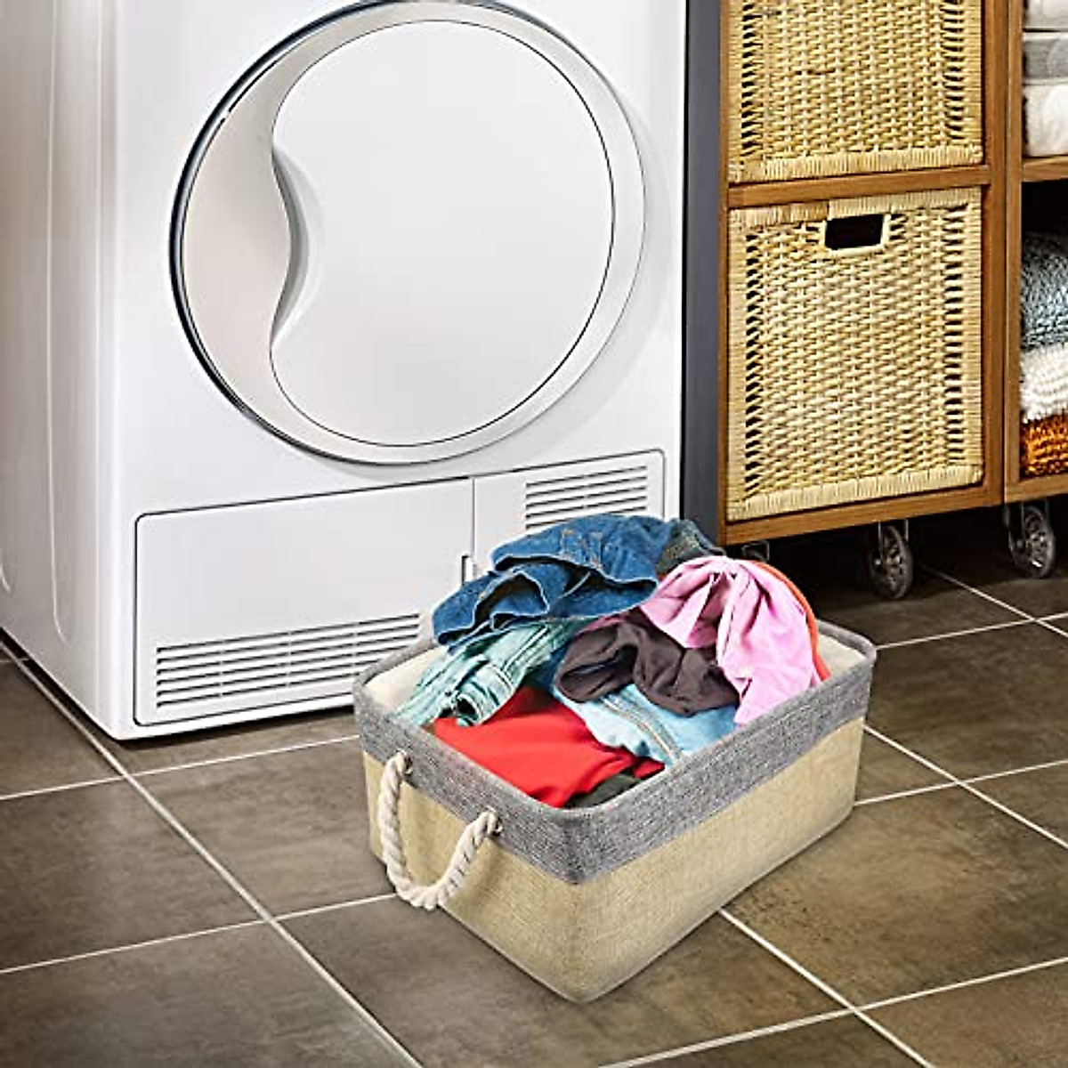 Kids Bins Laundry Nursery with Handles Assorted Office Fabric Shelf Foldable Bin Convenient Gardening Baby Clo Sundries Color Home Storage Hamper Basket Container Baskets