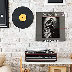 ONE WALL Now Playing Vinyl Record Stand Wall Mount Vinyl Record Holder Record Display Storage Holder for Album Hanging Storage Shelf, White