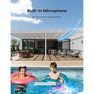 Floating Pool Speakers with Colorful LED Lights, IPX7 Waterproof Hot Tub Bluetooth Speaker, 10W Stereo Loud Sound, Built-in Mic, Portable Wireless Speakers for Shower Bathtub Outdoor Swim,Ideal Gifts