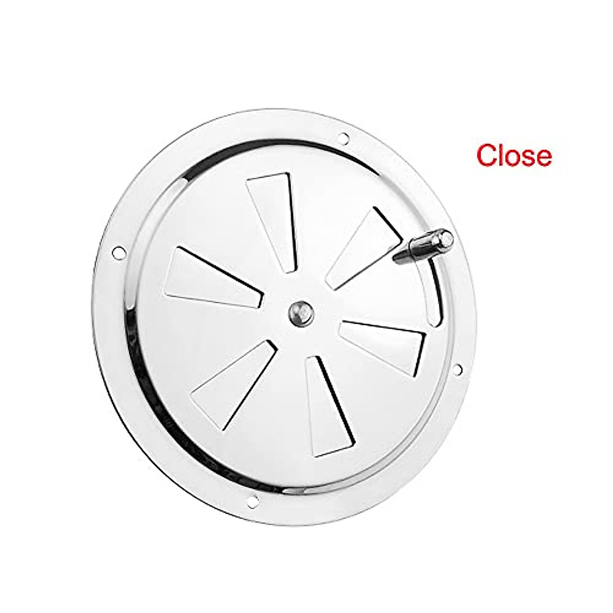 HNHN 4'' BBQ Smoker Air Vent, Stainless Steel Pinwheel Grill Smoker Exhaust Vent Stove Air Vent Damper, silver