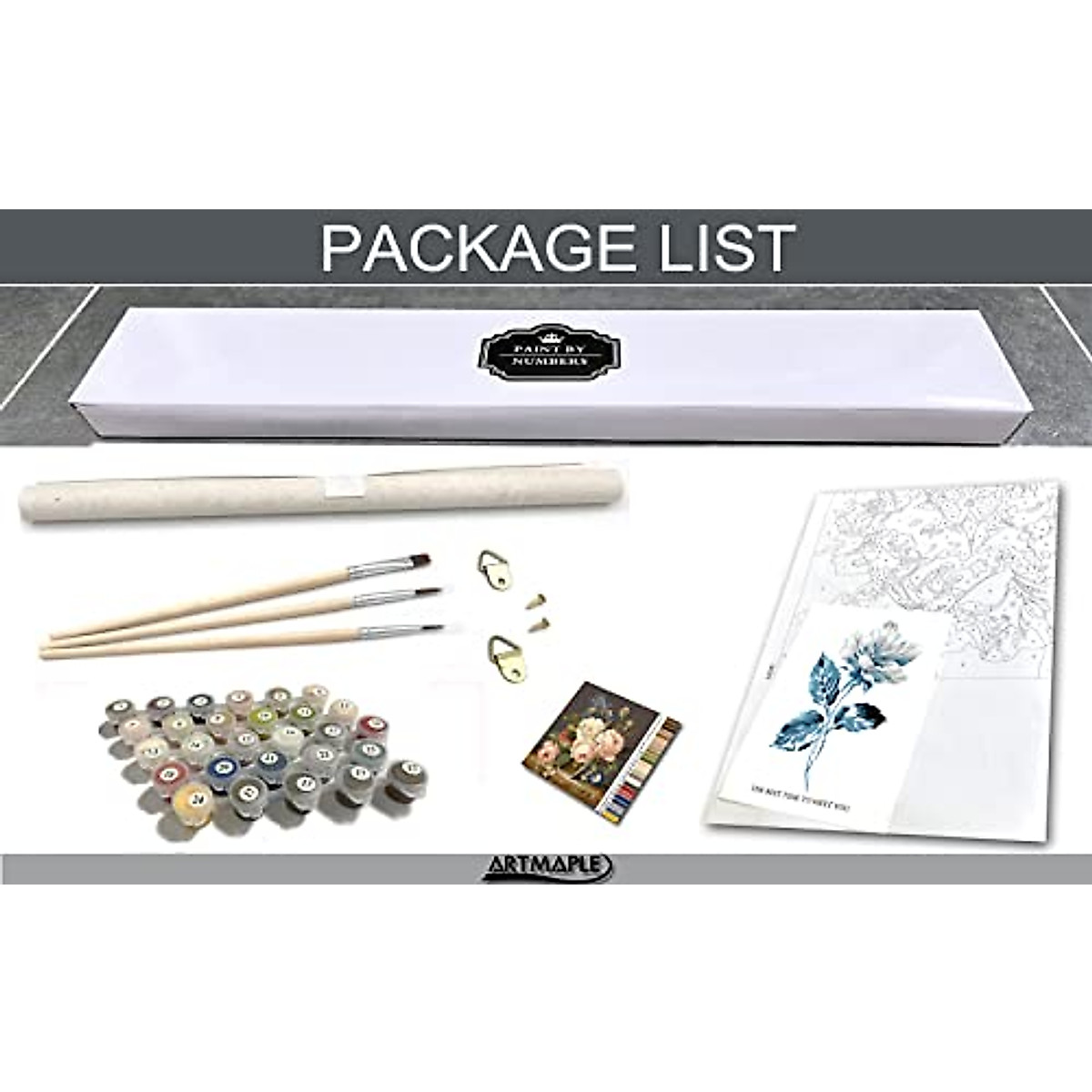 Artmaple Paint by Number for Adults Beginner Students,Ideal Gift Choice for Easter Day and Mother's Days, Birthday, DIY Acrylic Painting Kit for Room Decor (16x20, A Bunch of Flowers)