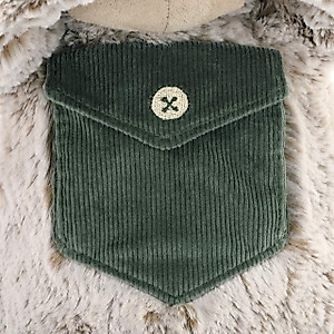 DEMDACO Pocket Prayer Teddy Bear Soft Grey 16 inch Plush Fabric Stuffed Animal Toy