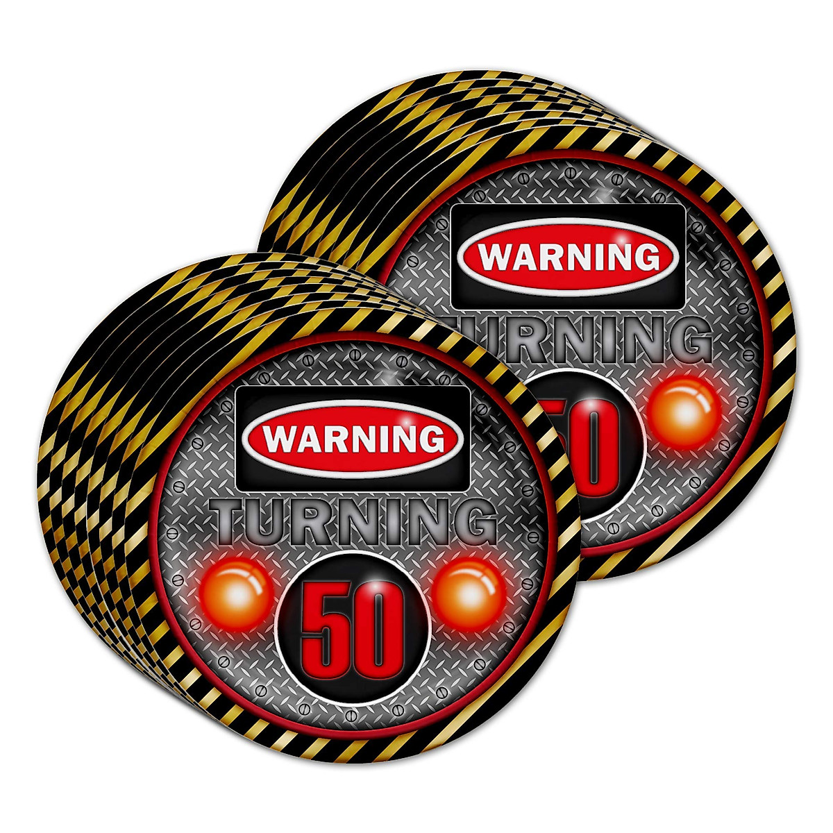 Warning Sign 50th Birthday Party Supplies Set Plates Napkins Cups Tableware Kit for 16