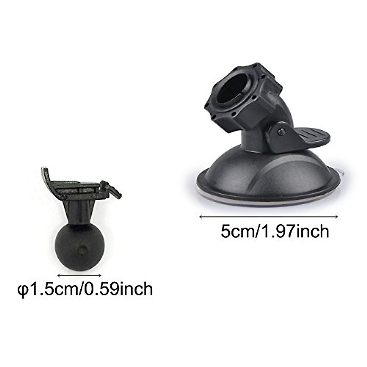OctinPris Dash Camera Suction Cup Mount Dashcam Mounts Holder with 13 Ball Joints Adapter for Vehicle Video Recorder Windshield & Dashboard for Dash Car DVR Camera GPS