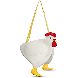 Saintrygo Chicken Bag Chicken Purse Fluffy Hen Shoulder Handbag Cute Animal Crossbody Bag for Women Girls