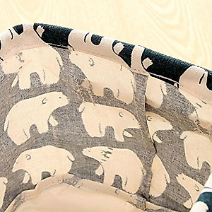 Collapsible Storage Bins Basket Organizers Canvas Bag Foldable Storage BinsToy Organizer for Nursery Storage, Kid's Toy & Laundry, Gift Baskets,Pack of 4