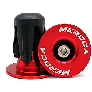 RANOKI Bar End Plugs Aluminum 1 Pairs for Most Bicycle Road Bike Mountain Bike MTB, BMX Bar Ends Handlebar （Red）