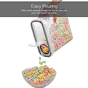 Tiawudi 2 Pk Airtight Cereal Containers Storage Set 135.2oz/4L Each,Food Storage Containers, Large Cereal Dispenser, Kitchen Pantry Organization Containers, with Labels and Measuring Spoons