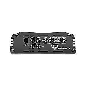 Black Diamond DIA-P1000X1D Car Audio Amplifier Class D 1-Channel Monoblock Amp 1000 Watts Rms Remote Level Control Included