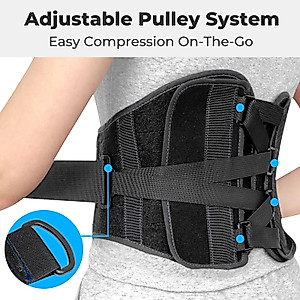 ZOYER USA Recovery Back Brace w/ Lumbar Support, Quad-Spring Stabilizers, Chronic Pain Relief, Sciatica, Posture Corrector, Customizable Tension, S/M
