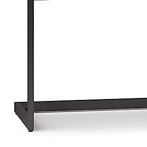 SIMPLIHOME Erina SOLID WOOD and Metal Modern Industrial 72 inch Wide Home Office Desk, Writing Table, Workstation, Study Table Furniture in Rustic Natural Aged Brown with 2 Drawers