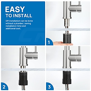 Kitchen Faucets,Craftespirit Kitchen Faucet with Pull Down Sprayer Kitchen Sink Faucet Brushed Nickel Kitchen Faucet with Sprayer