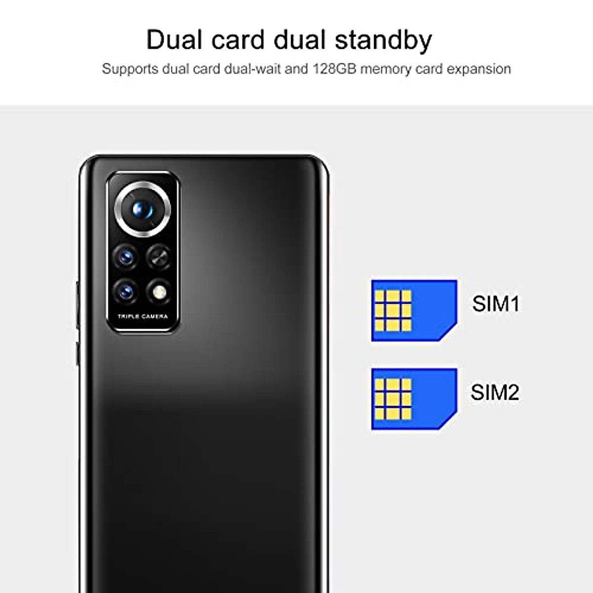 Dual Card Smartphone, MTK6572 Multi Language Support 2200mAh Removable Battery High Cost Performance 512MB RAM 4GB ROM Smartphone Black for Home (US Plug)