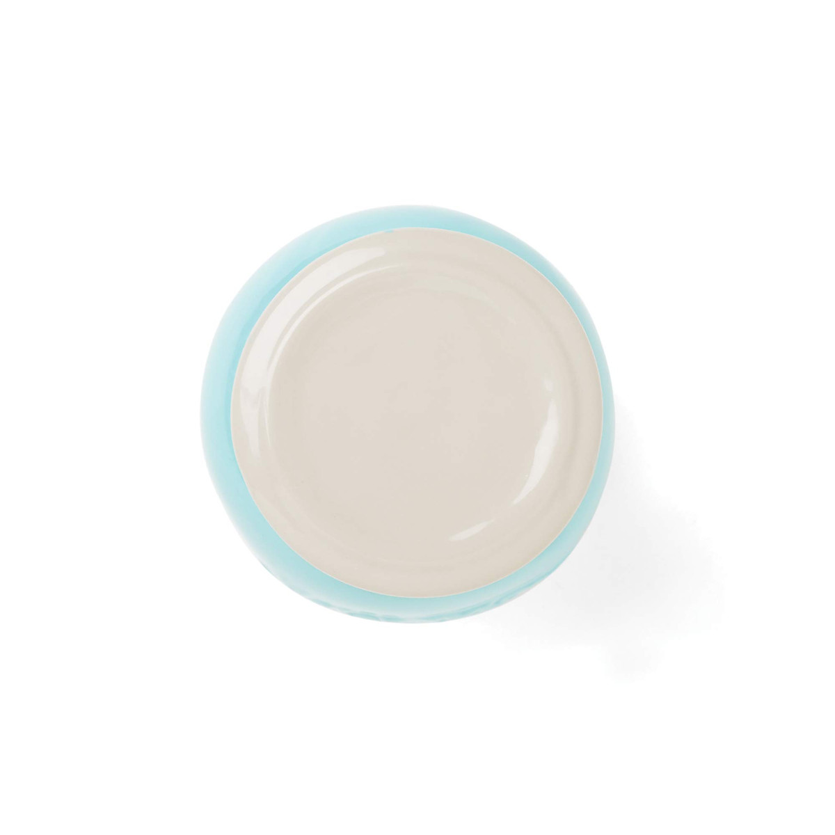 Fox Run Ceramic Mason Jar Holder with Sponge, 3.5 x 3.5 x 5 inches, Blue