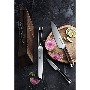 Cangshan N1 Series 6-Piece German Steel Forged Knife Block Set, Walnut Block