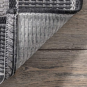 nuLOOM Gris Contemporary Indoor/Outdoor Area Rug, 5x8, Grey