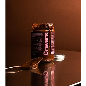 Cravers Cacao Hazelnut Spread No Added Sugar - Vegan, Paleo, Kosher & Gluten Free - No Palm Oil & No Artificial Sweeteners & Non MGO