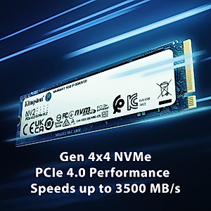 Kingston NV2 2TB M.2 2280 NVMe Internal SSD | PCIe 4.0 Gen 4x4 | Up to 3500 MB/s | SNV2S/2000G
