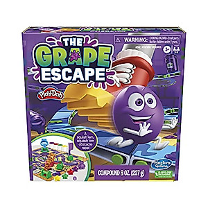 Hasbro Gaming Grape Escape Board Game for Kids Ages 5 and Up, Fun Family Game with Modeling Compound