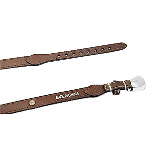 M&F Western Men's 1/2-in Diamond Concho Ribbon Hatband, Brown, Medium