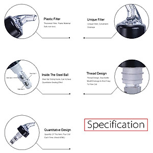 CORKPRO Automatic Measured Alcohol Bottle Pourers—1.5oz/45ml Clear Quick Shot Spirits Measure Liquor Pourer—Cocktail Wine Dispenser for Bar & Home Tool