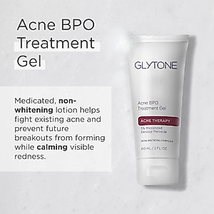 Glytone Acne BPO Treatment Gel - With Time-Released 5% Benzoyl Peroxide - Hydrating Mattifying Gel - Fragrance-Free & Non-Comedogenic - 2 fl. oz.