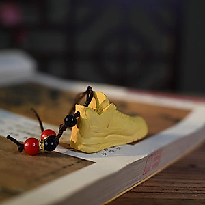 JAROSAI sneaker keychain wooden basketball shoes miniature keychain accessory