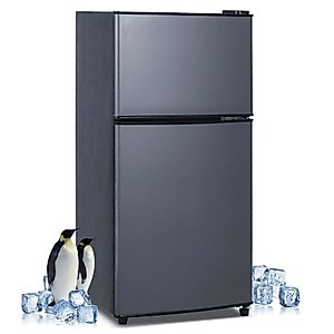 BODIOO Mini Fridge with Freezer 2.83 Cu.Ft, 2 Door Small Refrigerator, 7 Settings Temperature Adjustable, Low Noise, Energy Saving, Mini Refrigerator for Bedroom, Office, Kitchen, Dorm, Apartment