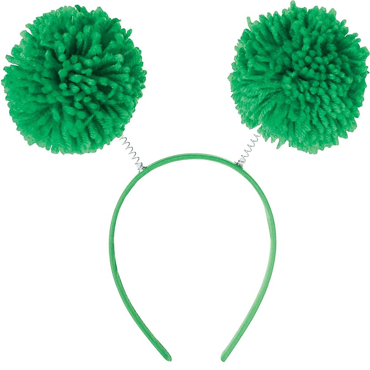 Green Pom Pom Headbopper - 9" x 4.25" (1 Count) - Fun & Vibrant Halloween Accessory, Perfect for Parties and Costume Events