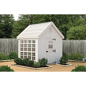 Little Cottage Co. 8x12 Colonial Gable Greenhouse - Wood DIY Kit for Garden, Backyard, Lawn
