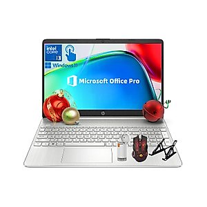HP 2024 Latest Laptop Touchscreen 15.6 Inch, Intel 12th Core I3 Processor Laptop Computer, 8GB RAM, 1TB SSD, Windows 11, Office Pro Permanent with Accessory Kit