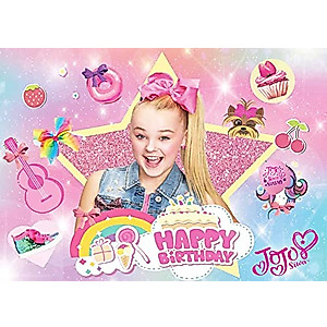 JoJo Birthday Party Supplies Pink Theme Birthday Party Decorations Backdrop for Kids Birthday Background Supplies Banners Baby Shower Cake Smash Studio Pictures Shoot Favors Christmas Decorations