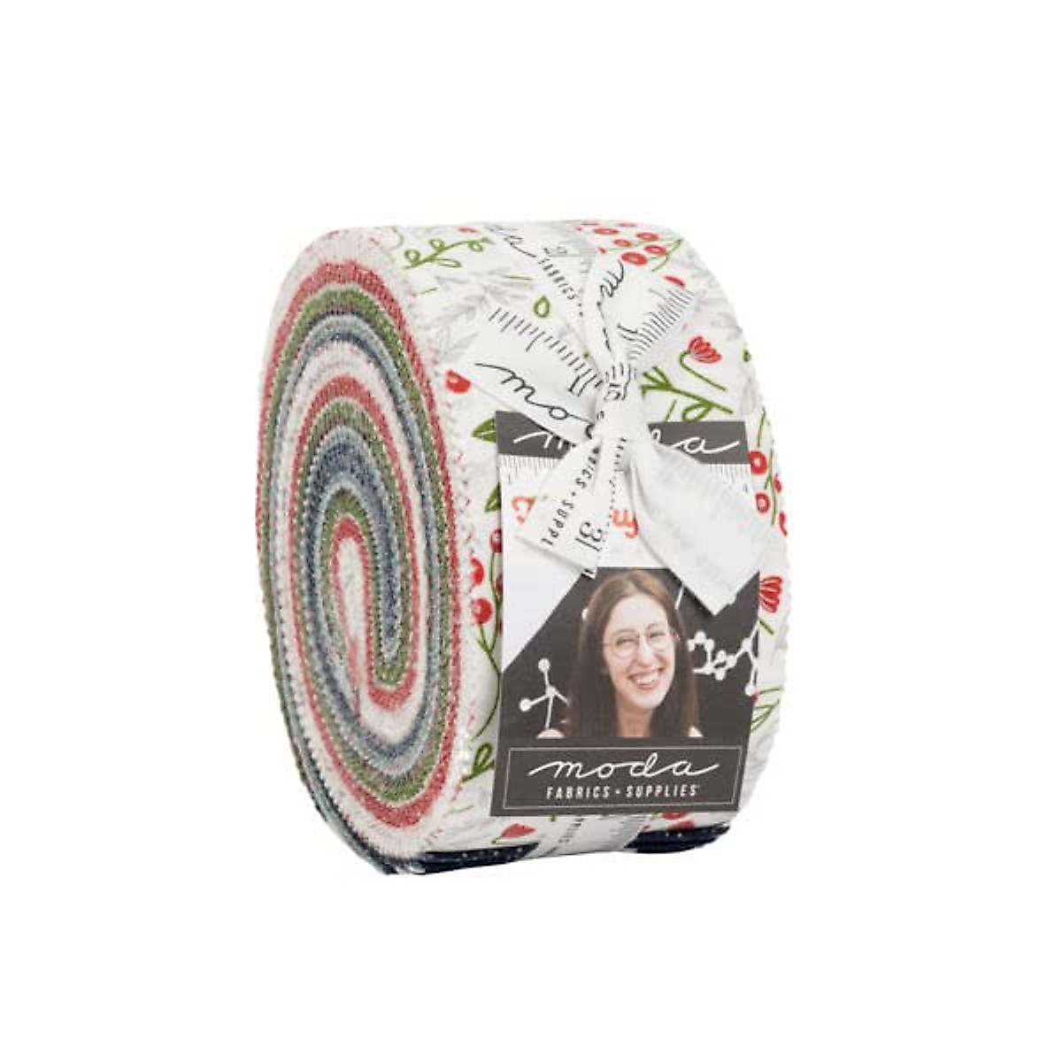 FlashPhoenix Quality Sewing Fabric – Jelly Roll - Merrymaking Christmas Holiday 100% Cotton Precuts 40 Pieces Size; 2.5 x 44 Inch (Each)