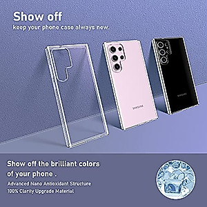 bokoo Crystal Clear Samsung Galaxy S23 Ultra Case.Soft Slim Fit Transparent Plastic TPU Protective Silicone Cover Phone Cases for Samsung Galaxy S23 Ultra [Slim Thin & Comfort Grip] [Shockproof]