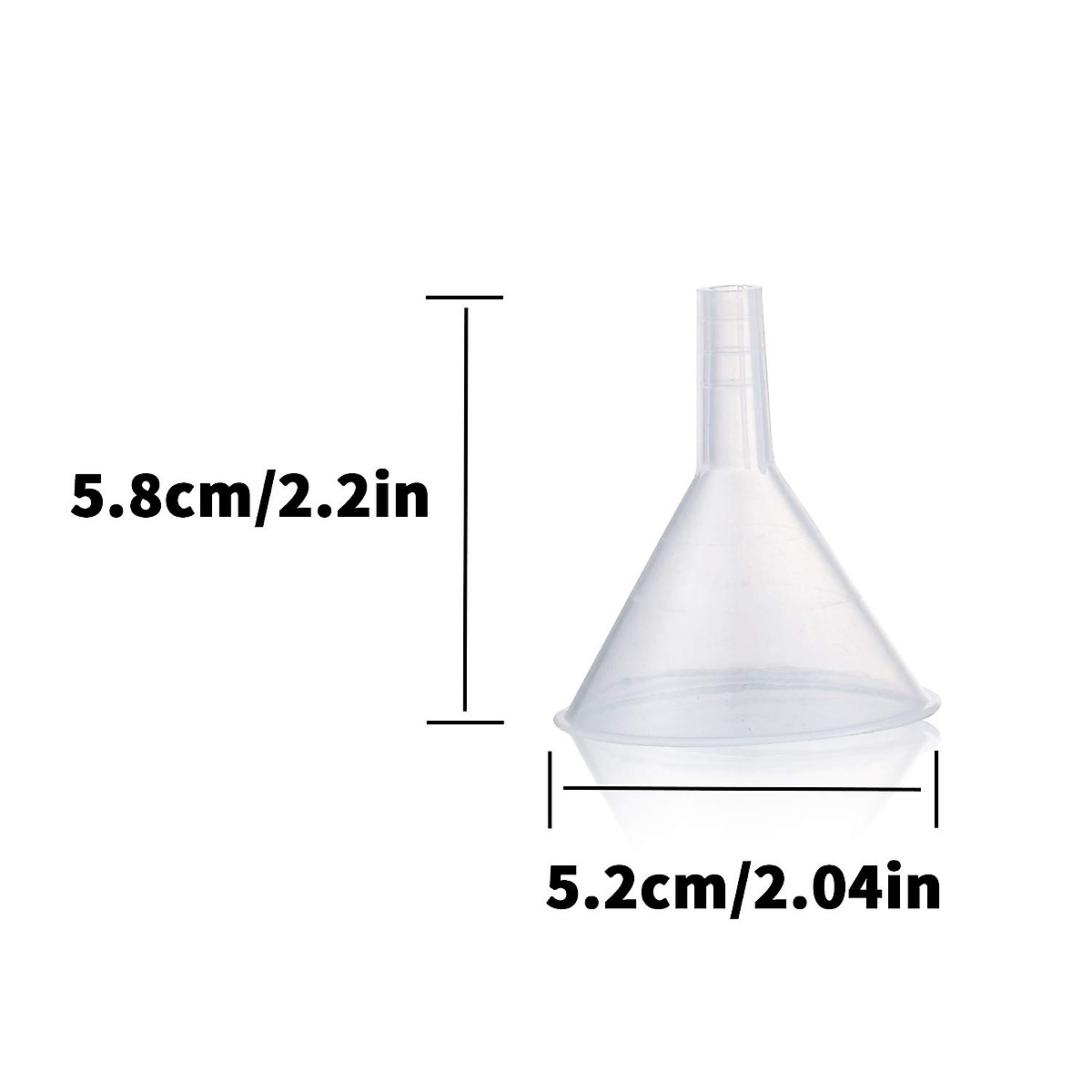 Young4us Plastic Funnel Set, 3 Pcs Lab PP Funnels, 100mm x 2, 75mm x 2, 50mm x 2 (Pack of 3)