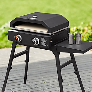 Stanbroil Outdoor Pizza Oven Pizza Maker for Blackstone 22", 28" Tabletop Griddles Cooking Station, Blackstone Flat Top Gas Grill Accessories with Temperature Gauge, 17.3 in. x 12 in. Pizza Stone