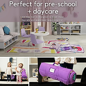 DreamWorks Gabby's Dollhouse 24"(W) X 45"(L) Soft Toddler Nap Mat with Pillow and Blanket Perfect for Preschool, Daycare, and Travel (100% Official Licensed Product)