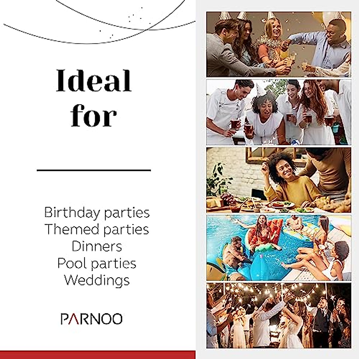 PARNOO Milkshake Glasses - American Retro Style Ice Cream Sundae Glasses with 6 Stainless Steel Spoons for Parties & Events - Perfect for Fruit Salads, Root Beer, Soda, & Floats - 6 Pack, 12 oz