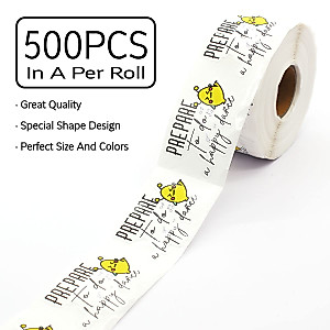 Prepare to Do A Happy Dance Stickers,Thank You Stickers,Handmade Stickers,Small Shop Stickers,Envelopes Stickers for Small Business, Online Retailers,Handmade Goods,500 Labels Per Roll
