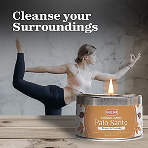 Palo Santo Candle with Crystals - 9.5 Oz Natural Soy Candles Scented | Soft Palo Santo Wood Aroma Protection Candles | Long Lasting 50 hrs Clean Burn, Aromatherapy Candle (Veladora de la Abundancia)