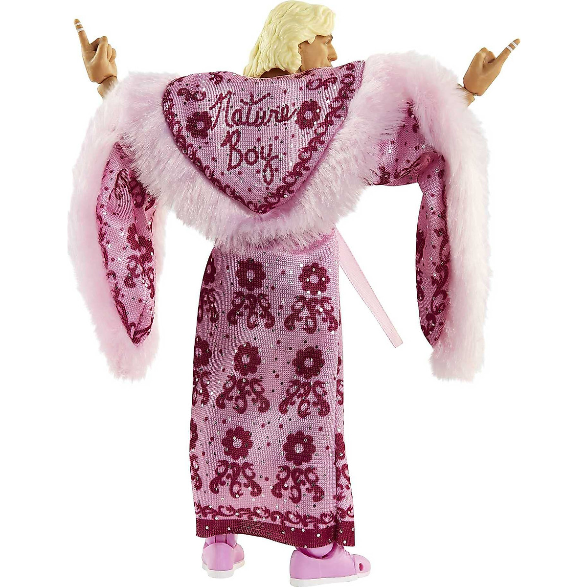 WWE MATTEL Ultimate Edition Ric Flair Action Figure, 6-in / 15.24-cm, with Interchangeable Heads, Swappable Hands & Entrance Robe for Ages 8 Years Old & Up