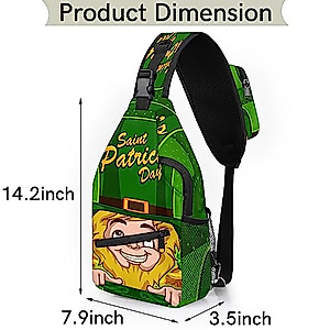 Saint Patrick's Day Sling Backpack St. Patrick's Day Crossbody Bag Hiking Backpack Casual Daypack
