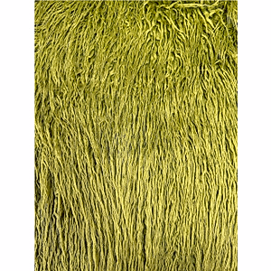 Faux/Fake Fur Mongolian Olive Green Fabric by The Yard