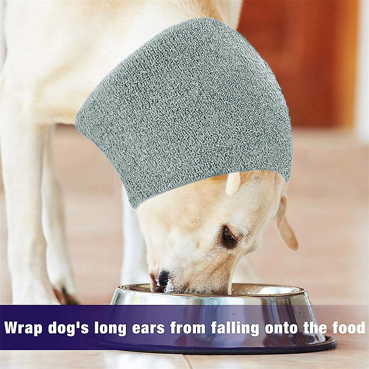 Dog Ear Protect Hood for Anxiety Relieve Calming Grooming Neck Ear Warmer Ear Covers Hoodie Earmuff Dog Earmuffs for Bathing