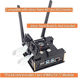 Makeronics Developer Kit for Jetson Nano -7inch Touch| IMX 219-77 Camera with Case| 64GB Class 10 TF Card with Card Reader | Jetson Nano Acrylic Case for Both A02 and B01